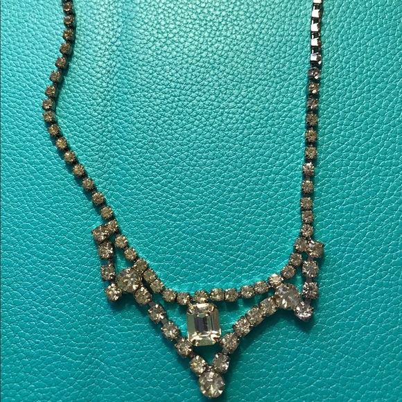 Vintage | Jewelry | Vtg Rhinestone Necklace 94s Choker Flapper | Poshmark